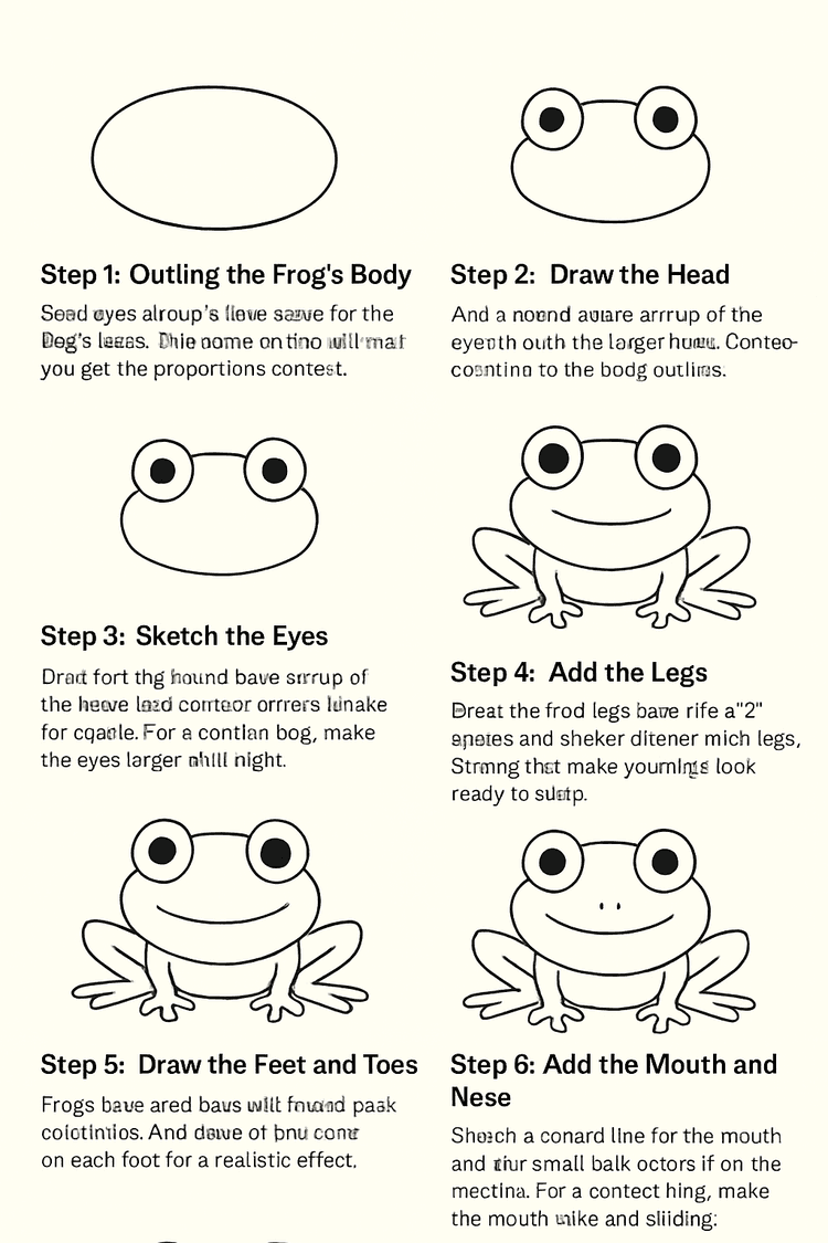 Draw a Frog | Learn How to Draw Frogs for Kids & Beginners